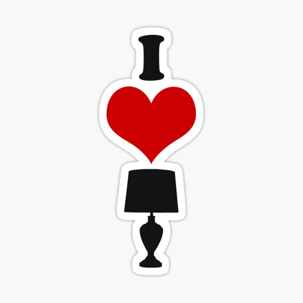 "I love lamp" Sticker for Sale by GarfunkelArt | Redbubble