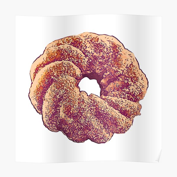 "Spiral Flower Shaped Doughnut Design" Poster for Sale by Dough-Nutty ...