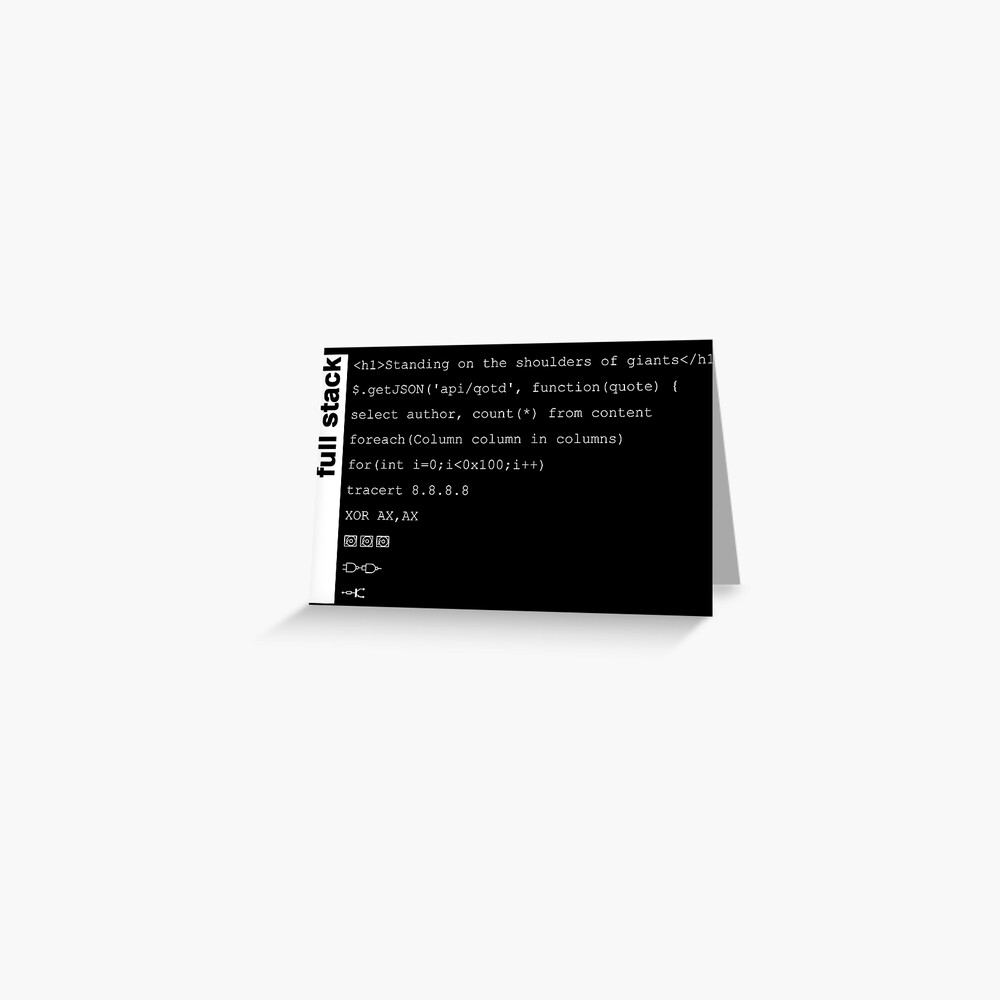 "Full stack developer" Greeting Card for Sale by fullstack | Redbubble