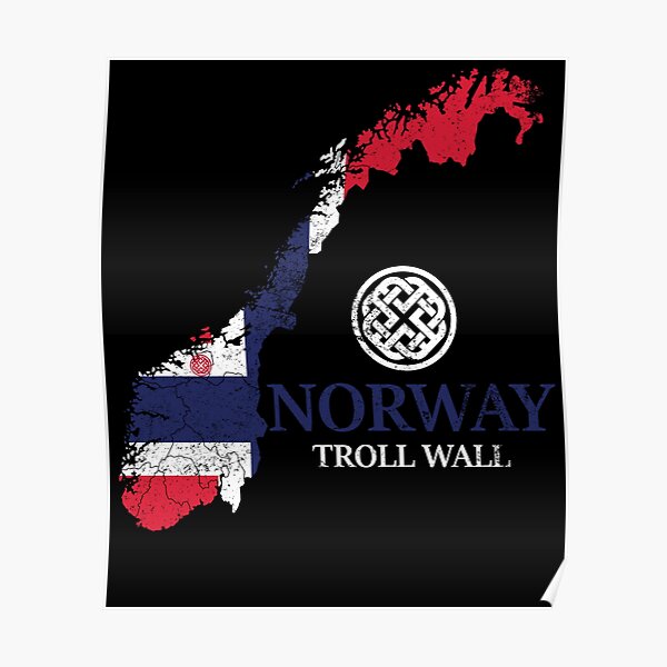 "Norway Troll Wall Rune Vikings" Poster for Sale by Naohiro | Redbubble