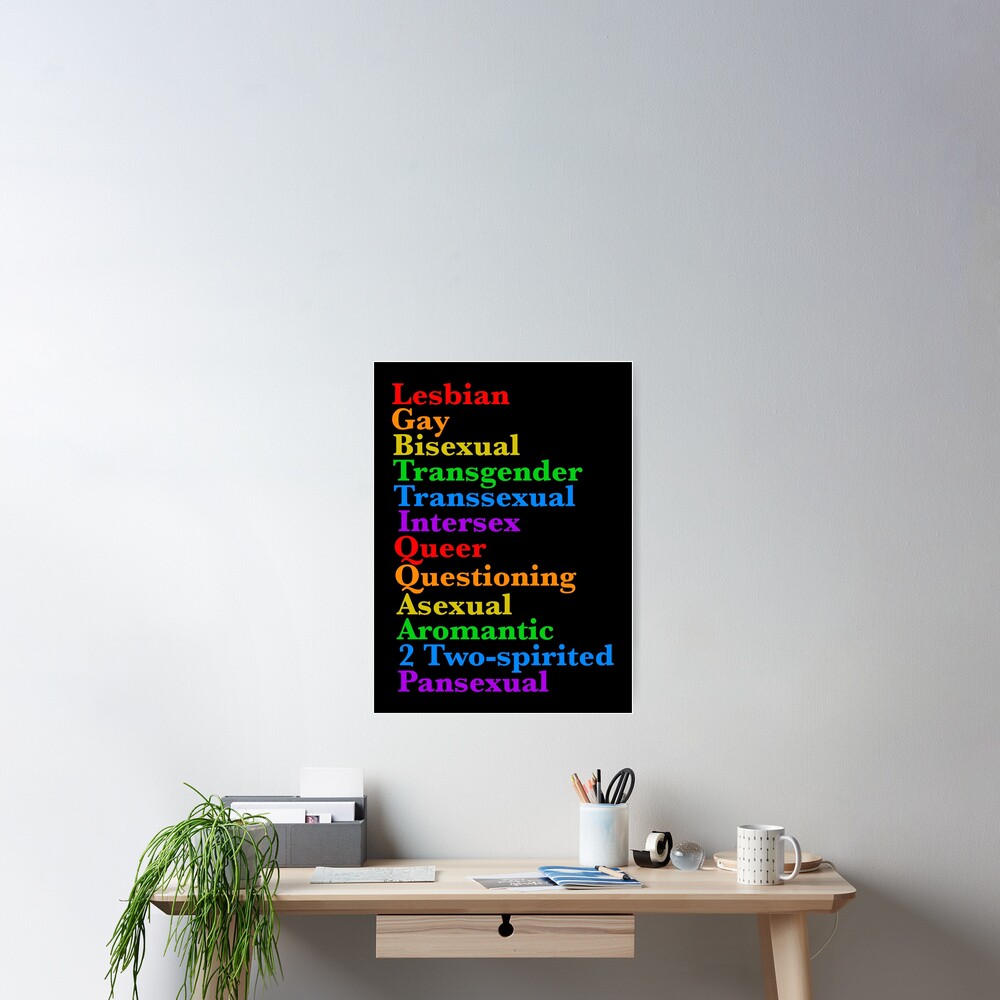 "LGBTTIQQAA2P Pride Diversity Rainbow LGBTQ Acronym" Poster for Sale by ...