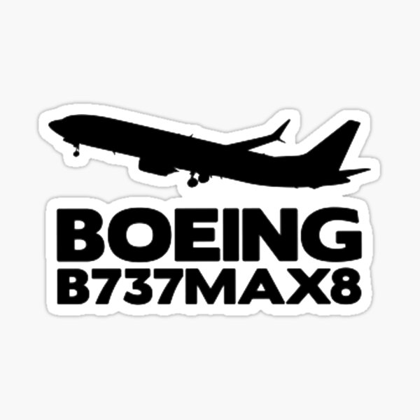 "BOEING B737 MAX 8 Illustration Print " Sticker for Sale by Ljubo339 ...