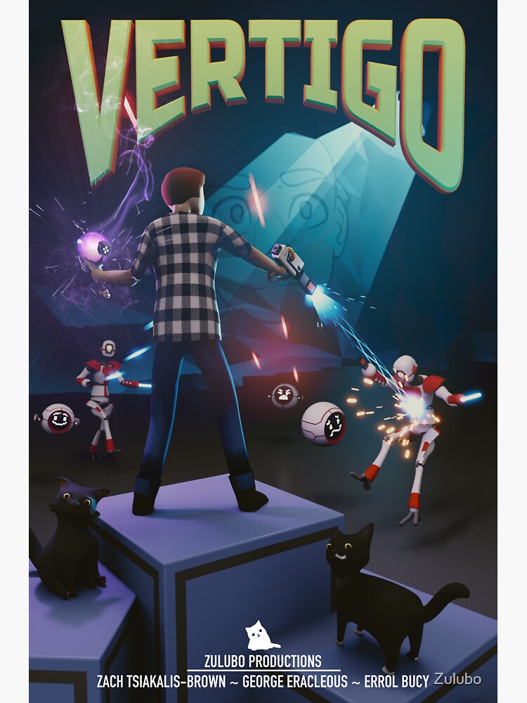 "Vertigo Poster" Sticker for Sale by Zulubo | Redbubble