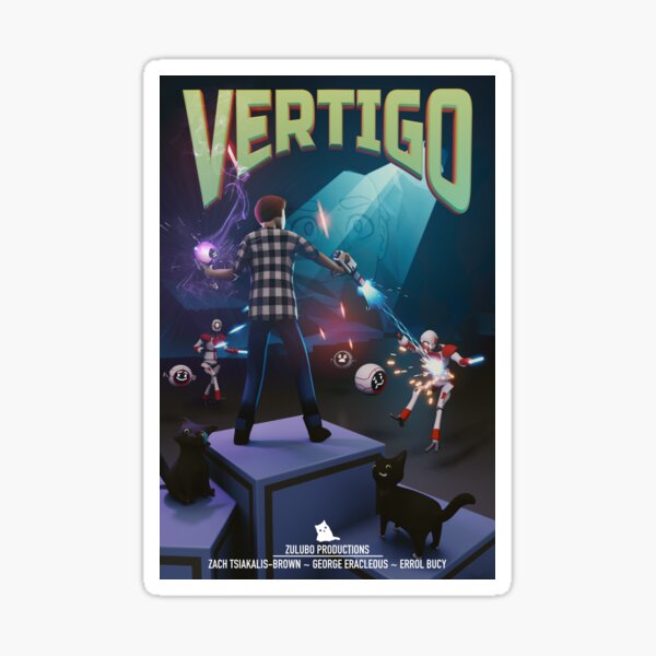 "Vertigo Poster" Sticker for Sale by Zulubo | Redbubble