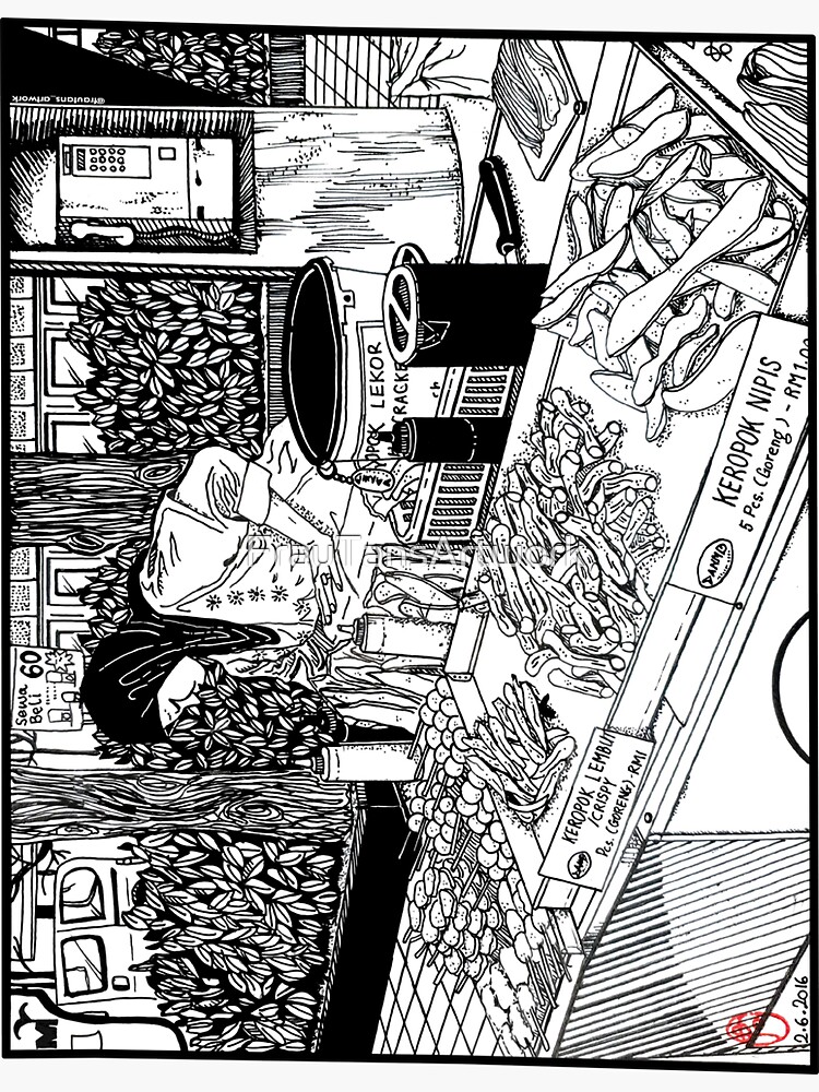 "Malaysian Street Food, Keropok Lekor" Sticker for Sale by ...