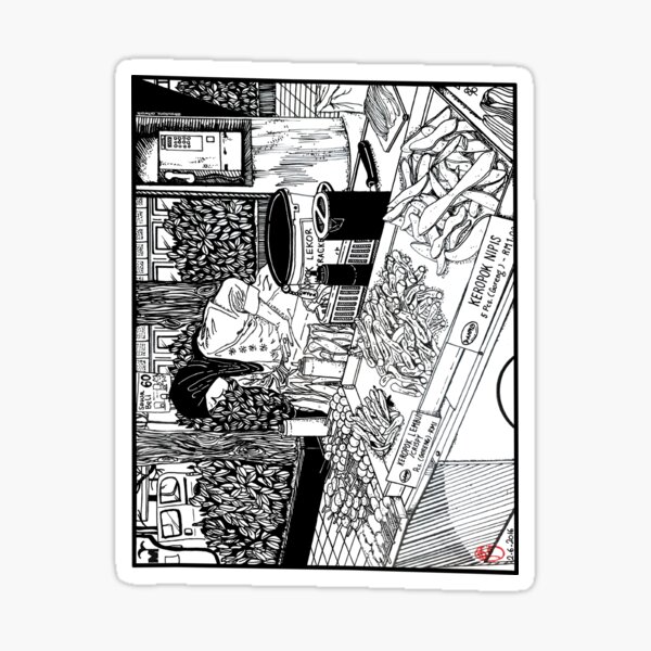 "Malaysian Street Food, Keropok Lekor" Sticker for Sale by ...