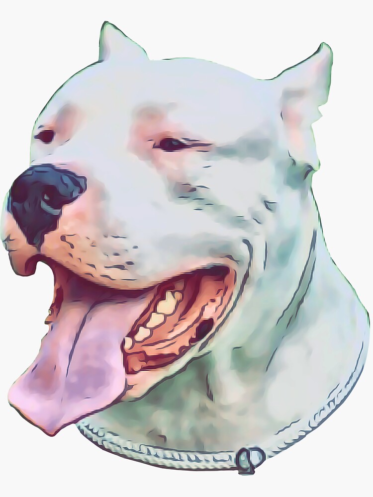 "Cartoon Dogo Argentino Head design" Sticker for Sale by BayRosePets ...