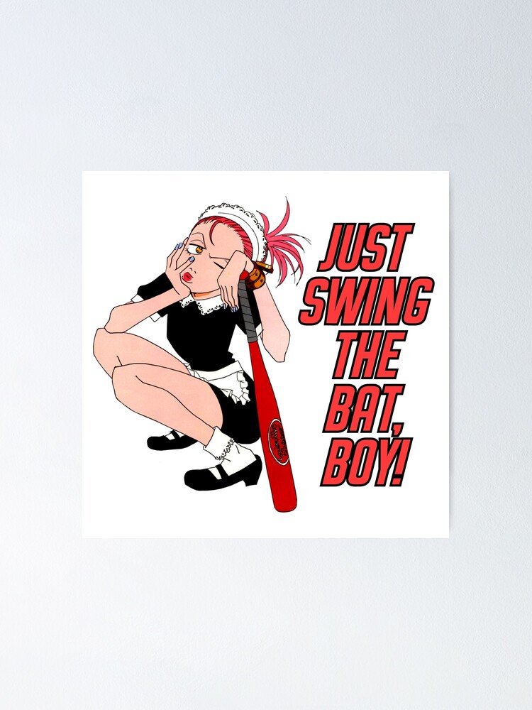 "FLCL swing the bat (anime)" Poster by GonzaloFreire | Redbubble