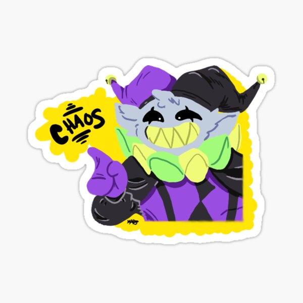 "Jevil - Deltarune Design [CHAOS]" Sticker for Sale by AdamDuckie ...
