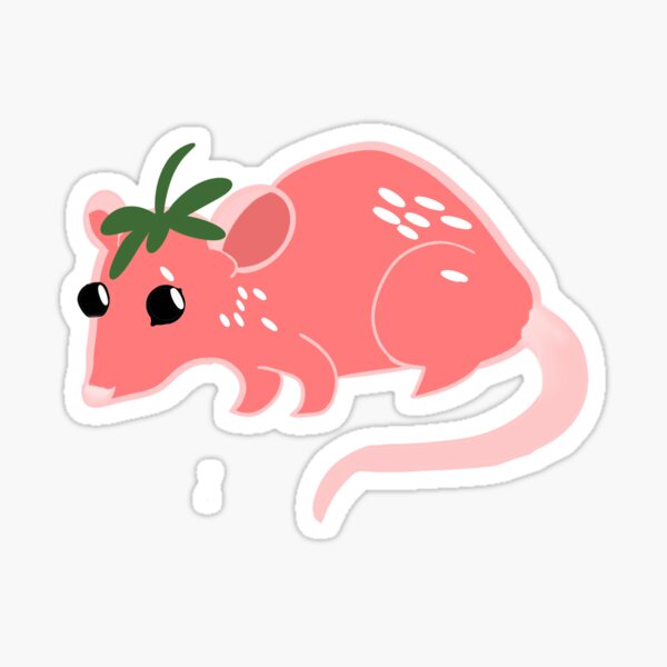 "Strawberry Rat" Sticker for Sale by s0urstickers | Redbubble