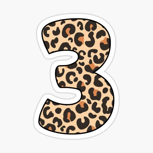 "Kid Leopard 3rd Birthday, 3 Years Old Wild Animal, Number Three Safari ...