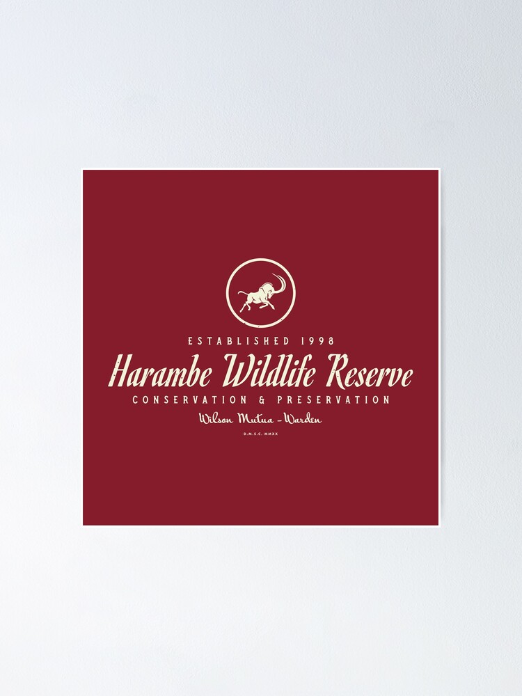 "Harambe Wildlife Reserve - Theme Park Series" Poster for Sale by ...