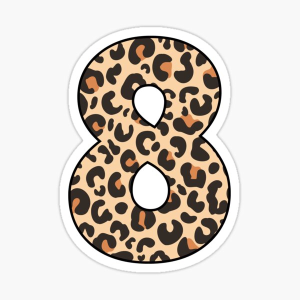 "Kid Leopard 8th Birthday, 8 Years Old Wild Animal, Number Eight Safari ...