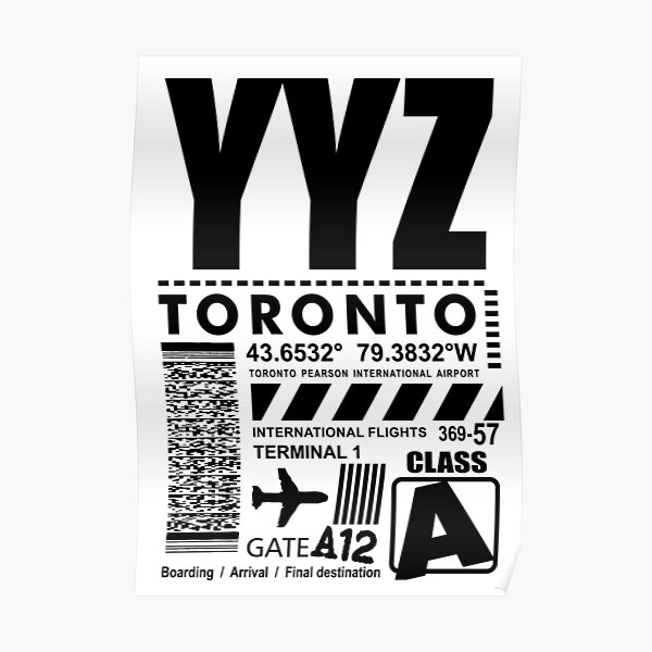 "Toronto Pearson International Airport YYZ" Poster by Alma-Studio ...