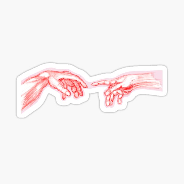 "Creation of Adam" Sticker by makenav7 | Redbubble