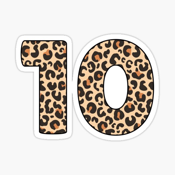 "Kid Leopard 10th Birthday, 10 Years Old Wild Animal, Number Ten Safari ...