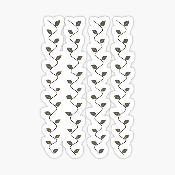 "Curved line leaf pattern" Sticker for Sale by ArchiJoshi2001 | Redbubble