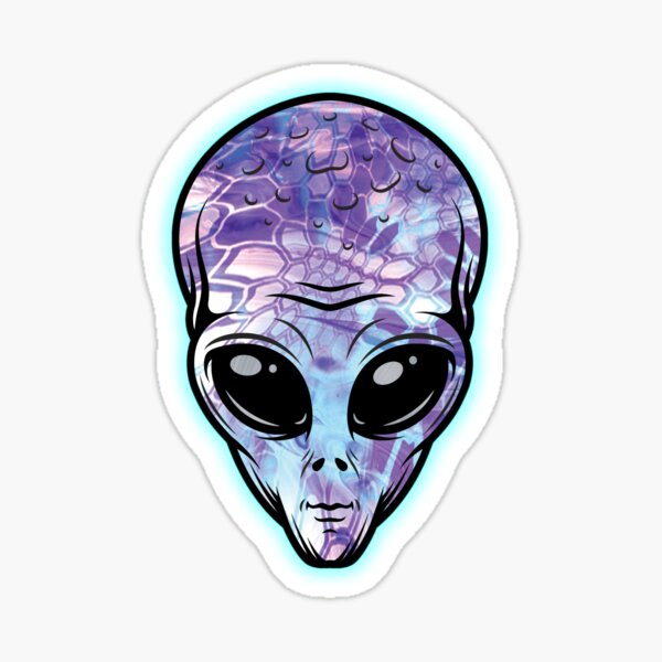 "Alien Head" Sticker for Sale by artistwill | Redbubble