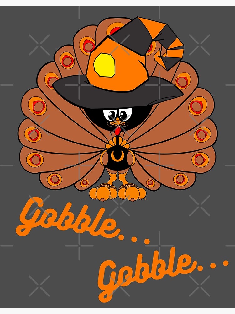Póster «GOOBLE ... GOBBLE ... ACCIÓN DE GRACIAS DIBUJOS ANIMADOS ...