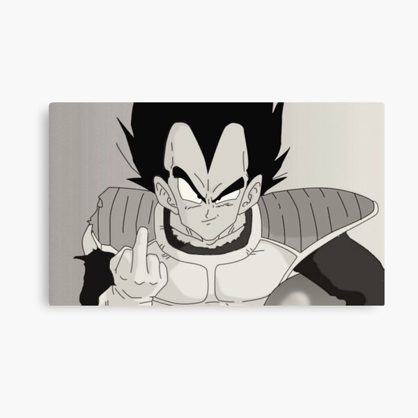 "Vegeta raising middle finger" Canvas Print for Sale by Callahanstyle ...