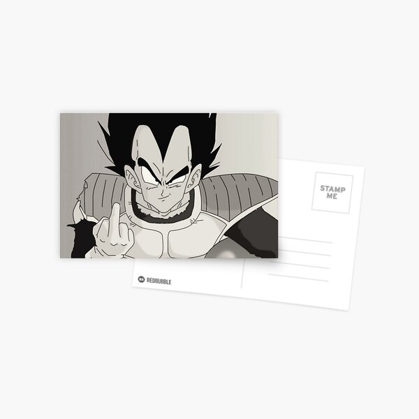 "Vegeta raising middle finger" Postcard for Sale by Callahanstyle ...