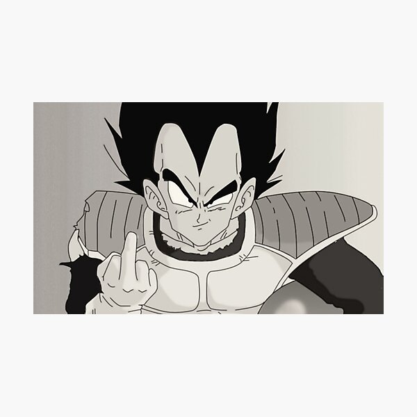 "Vegeta raising middle finger" Photographic Print for Sale by ...