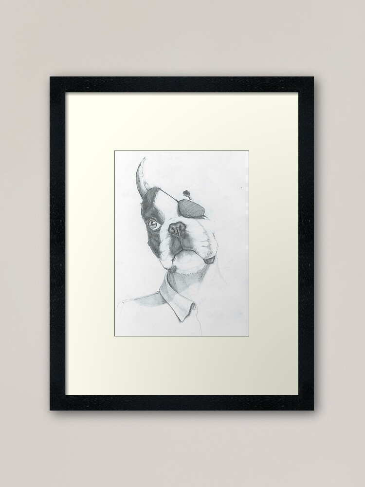 "DogMan" Framed Art Print for Sale by LHDart | Redbubble