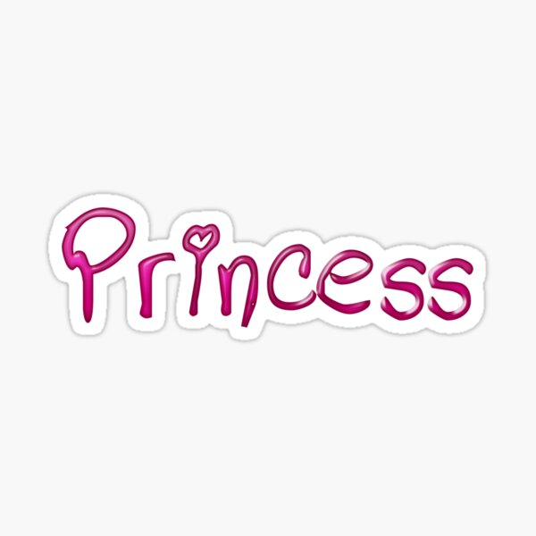 "Pink Princess Design" Sticker for Sale by VIPText | Redbubble