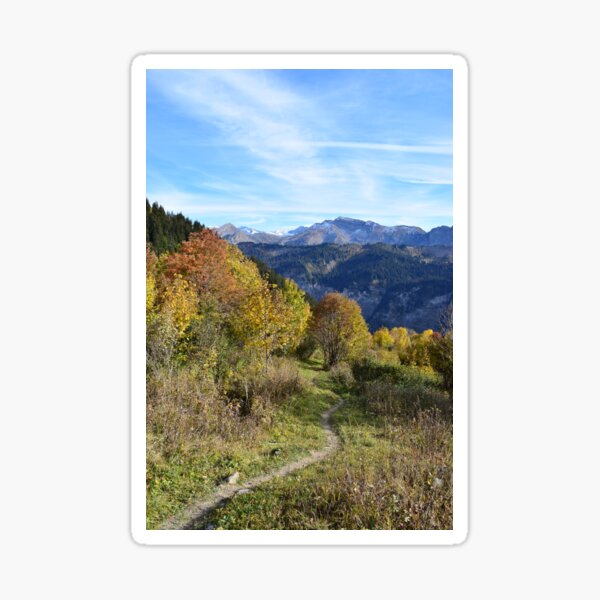 "hiking in the French Alps" Sticker for Sale by arnault21 | Redbubble