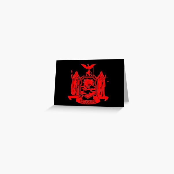 "Red and Black Leftist Flag of New York - Communist Symbol" Greeting ...