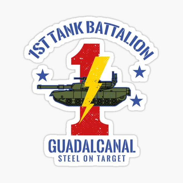 "1st Tank Battalion / GUADALCANAL" Sticker for Sale by alt36 | Redbubble