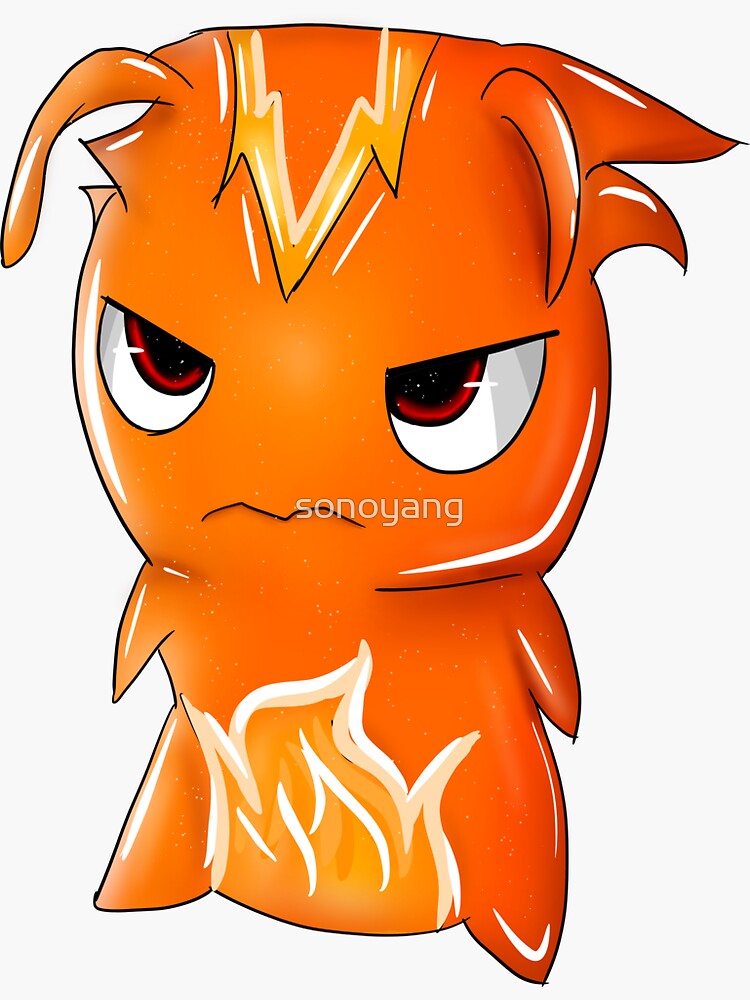 "angry burpy" Sticker for Sale by sonoyang | Redbubble