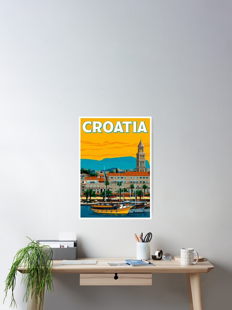 "CROATIA : Vintage Travel Advertising Print" Poster for Sale by ...