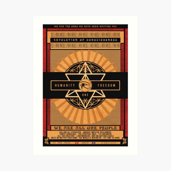 "All One People | Unity Consciousness Propaganda Poster" Art Print for ...