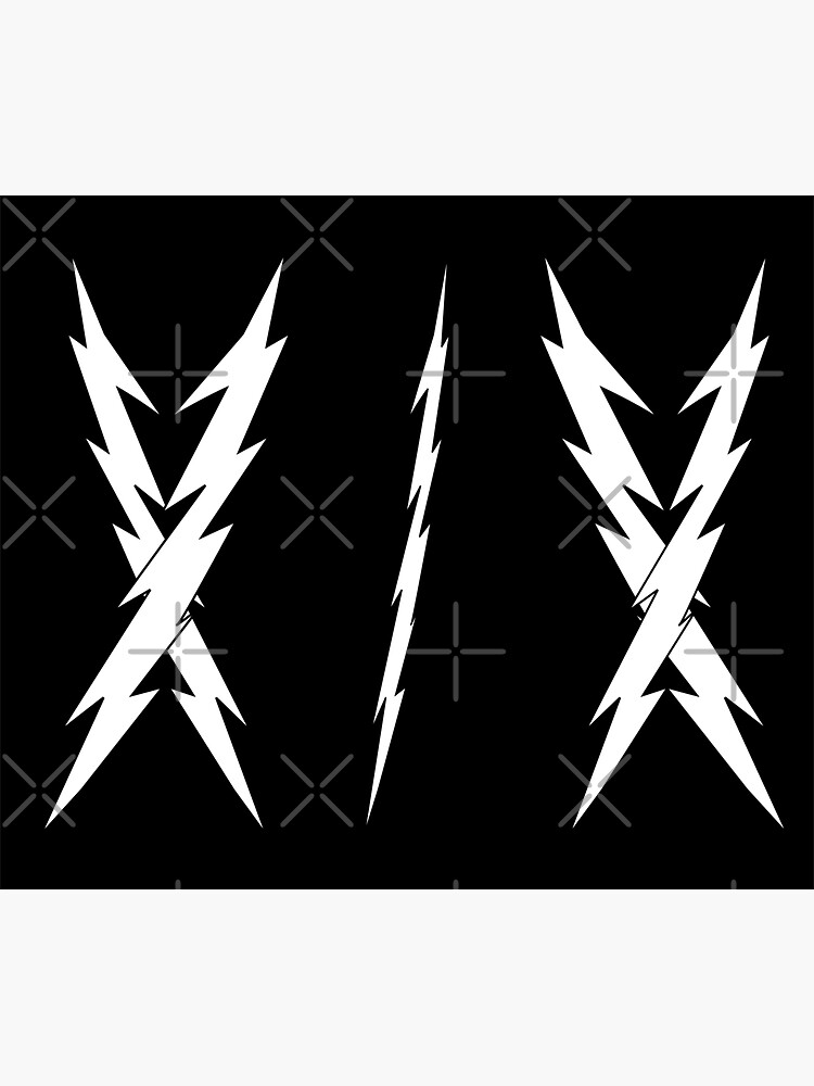 "Weiße Blitzableiter. Gekreuzte Blitzableiter weiß auf schwarz ...