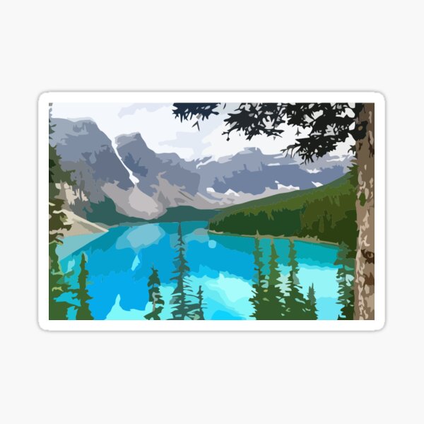 "Lake Louise Digital Painting" Sticker for Sale by gktb | Redbubble