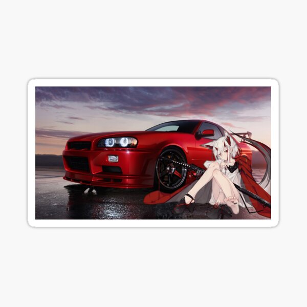 "JDM CAR ANIME" Sticker for Sale by Ryanmmp | Redbubble
