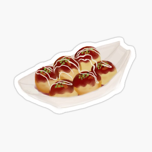 "Takoyaki " Sticker by veroyuumi | Redbubble