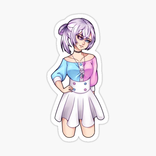 "Subtle Trans Pride Anime Girl" Sticker for Sale by TheAnarchyShop ...