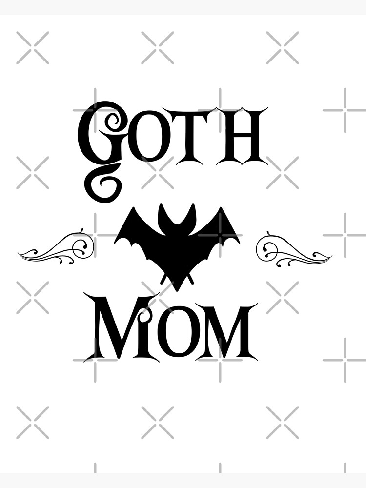 "Goth Mom - Black" Art Print by JelaMonster | Redbubble