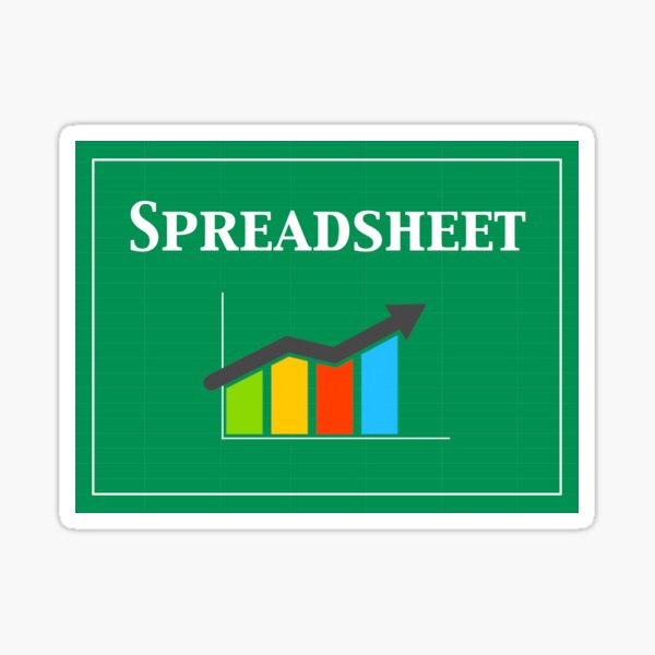 "Spreadsheet" Sticker for Sale by BellMaya | Redbubble