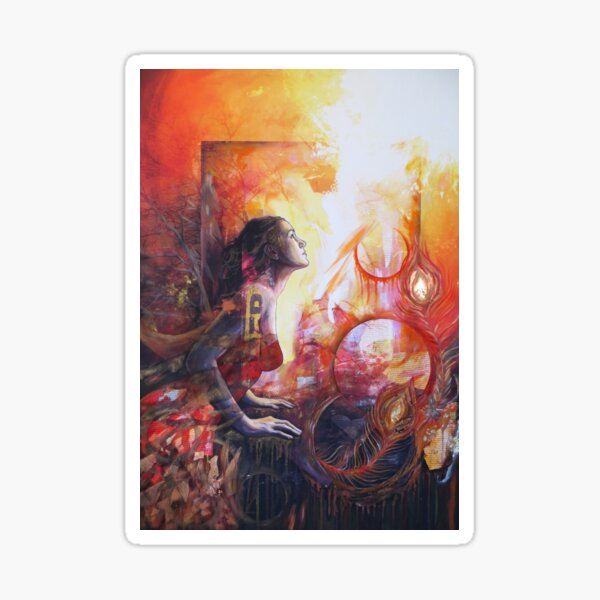 "Rising" Sticker by Farbenhunger | Redbubble