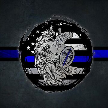 "Thin Blue Line Warrior Grunge American Flag Support" Sticker for Sale ...