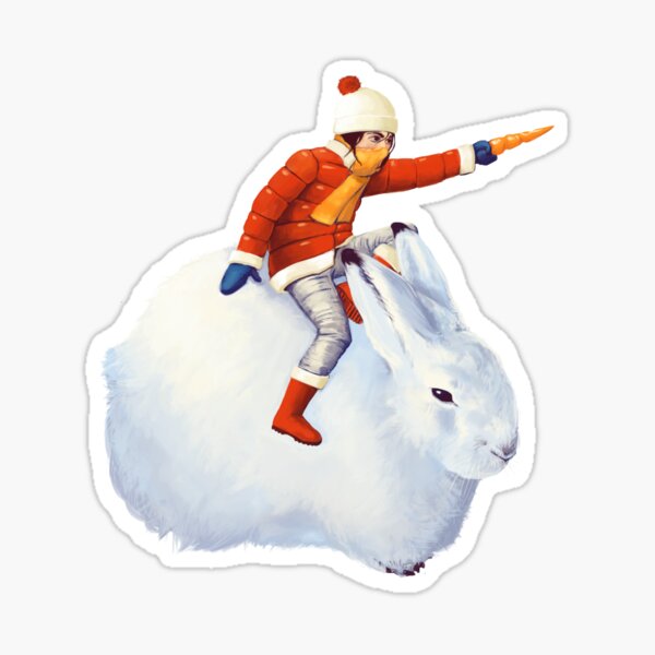 Snow Bunny Stickers | Redbubble