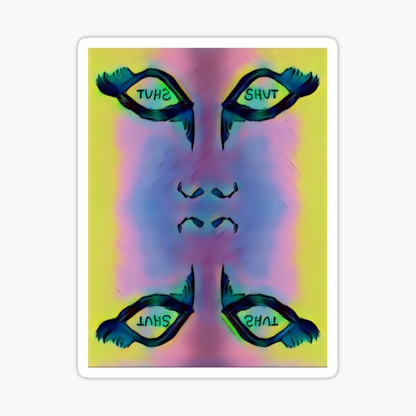 "Eyes Wide Shut" Sticker for Sale by JilClaireArt | Redbubble