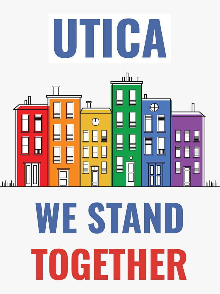 "UTICA PRIDE" Sticker for Sale by techdave | Redbubble