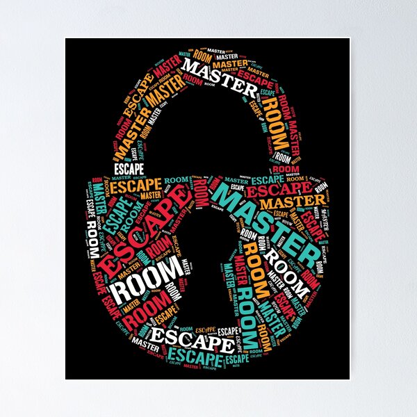 "Escape Room Master Puzzle Game Escaping Crew Team print" Poster for ...