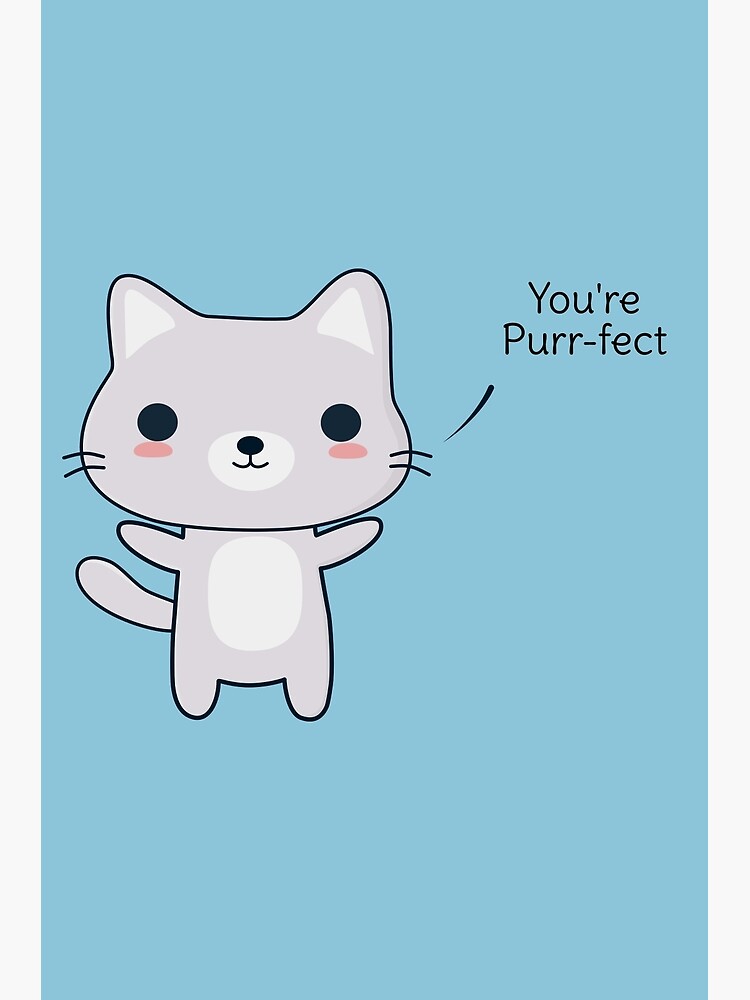 "Cute and Funny Cat Pun " Greeting Card for Sale by happinessinatee ...