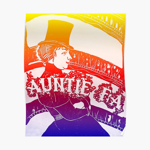 "Auntie Fa In The Box Variant4" Poster for Sale by indiecameo | Redbubble