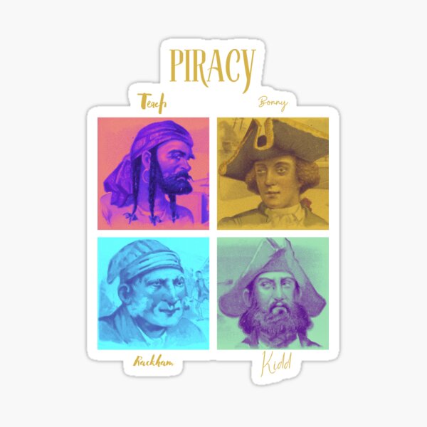 "Masters of Piracy" Sticker for Sale by O-A-Creations | Redbubble